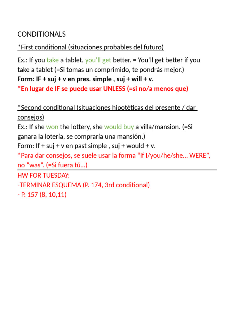 Conditionals | PDF