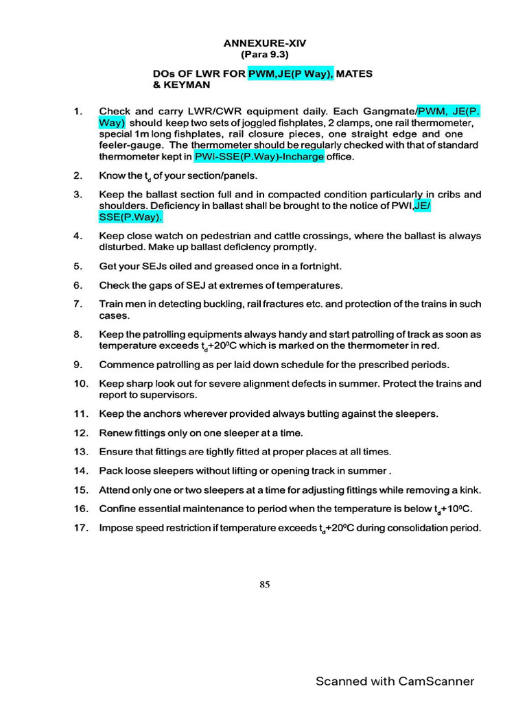 Dos and dont for LWR | PDF