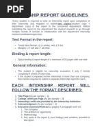 Internship Report Structure Guide | PDF