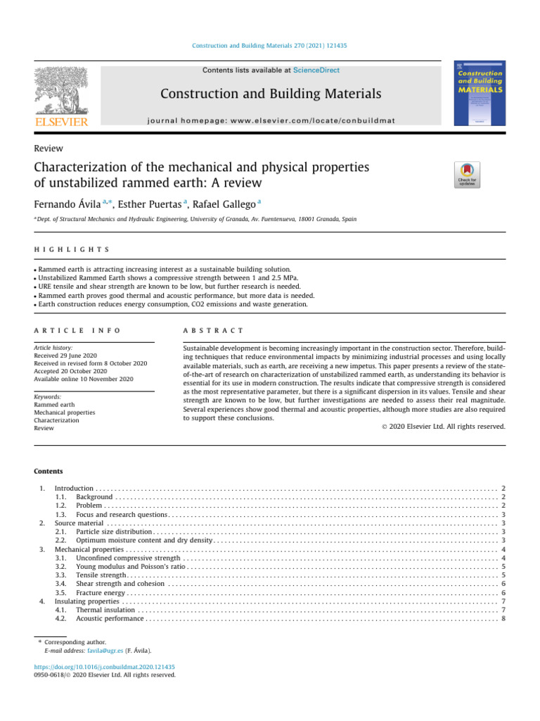 Avila Et Al 2021 - Characterization of The Mechanical and Physical ...