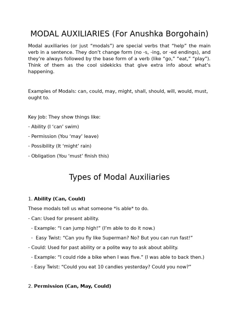 Modal auxiliaries, Frankenstein and Tenses | PDF | Semantics | Morphology