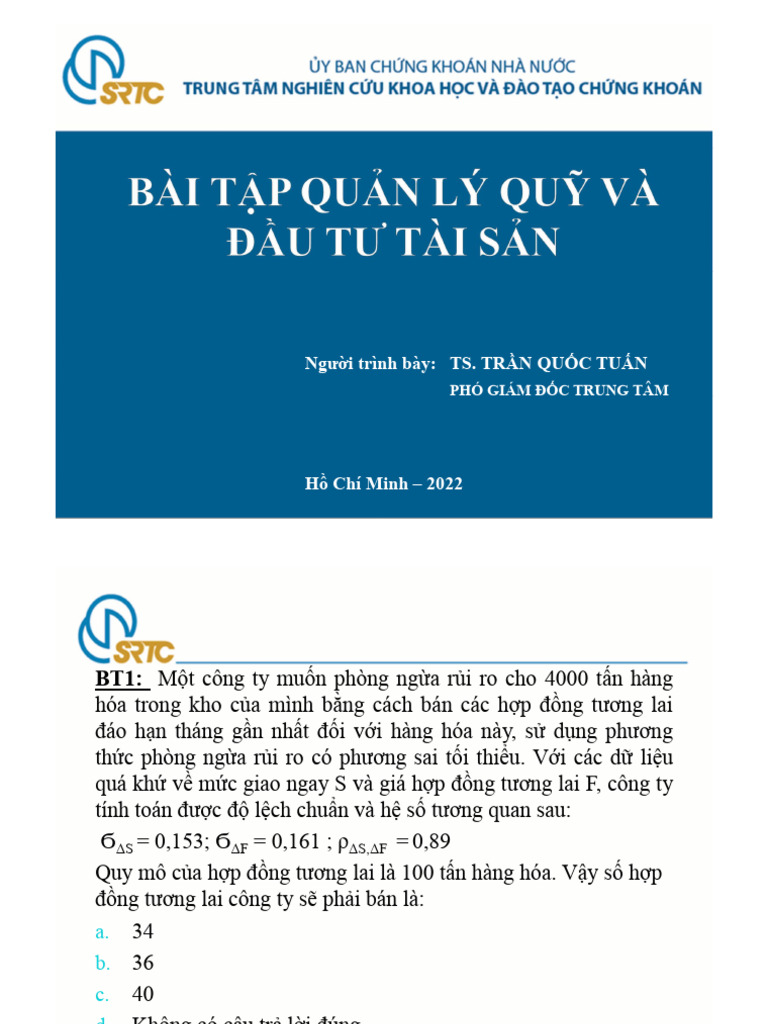 BT QLQ VA DTTS - Thay Tuan | PDF