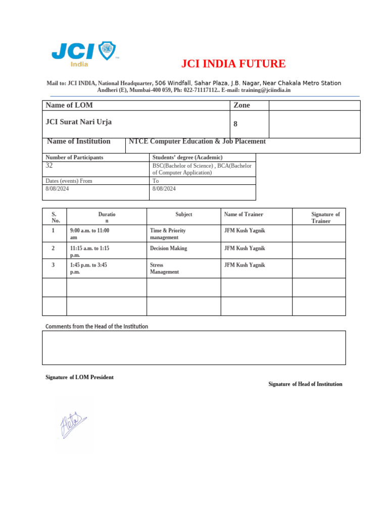 Jci India Future | PDF