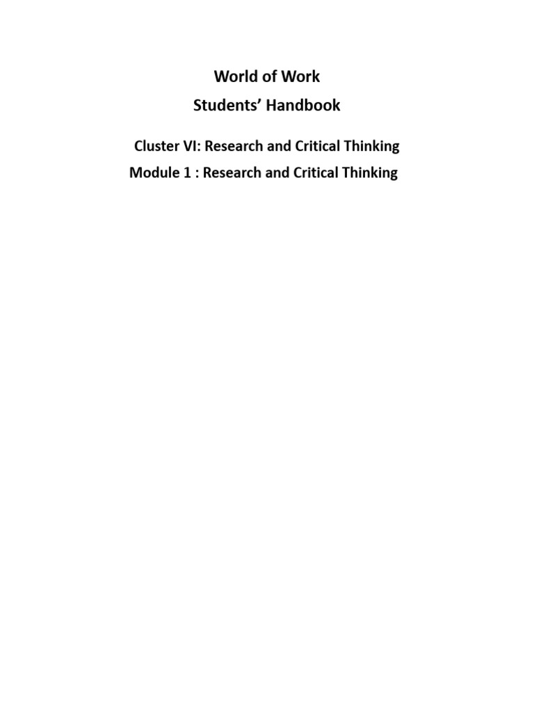 Research and Critical Thinking - Docx 4 | PDF | Teachers | Geographic ...