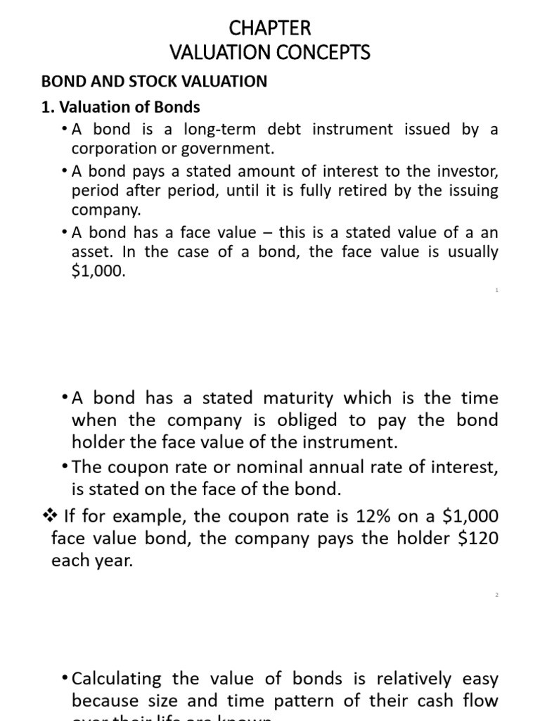 IAPM Chapter 5 - Valuation Concepts | PDF | Bonds (Finance) | Preferred Stock
