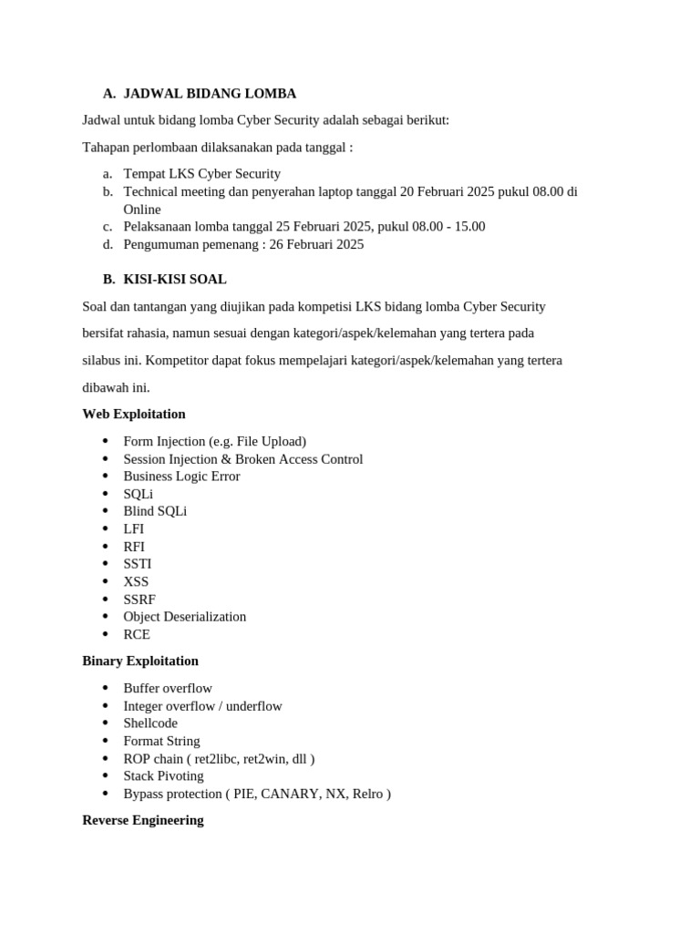 Kisi-kisi Soal Cyber Security | PDF