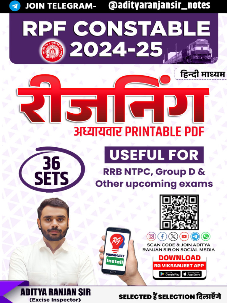 4. RPF Constable Reasoning Hindi Topic Wise | PDF