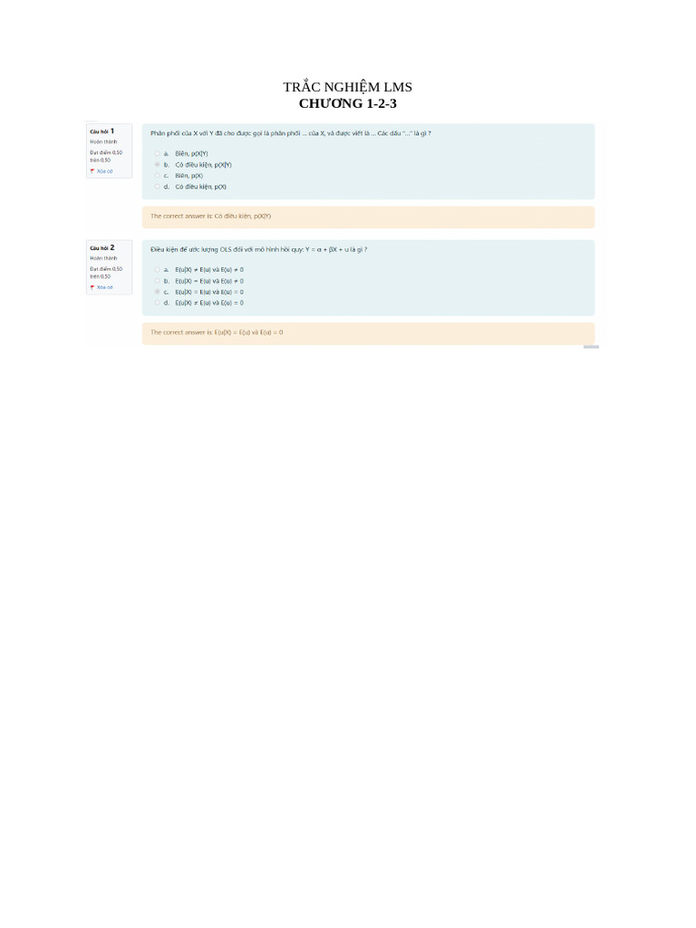 TRẮC NGHIỆM LMS_KTL | PDF