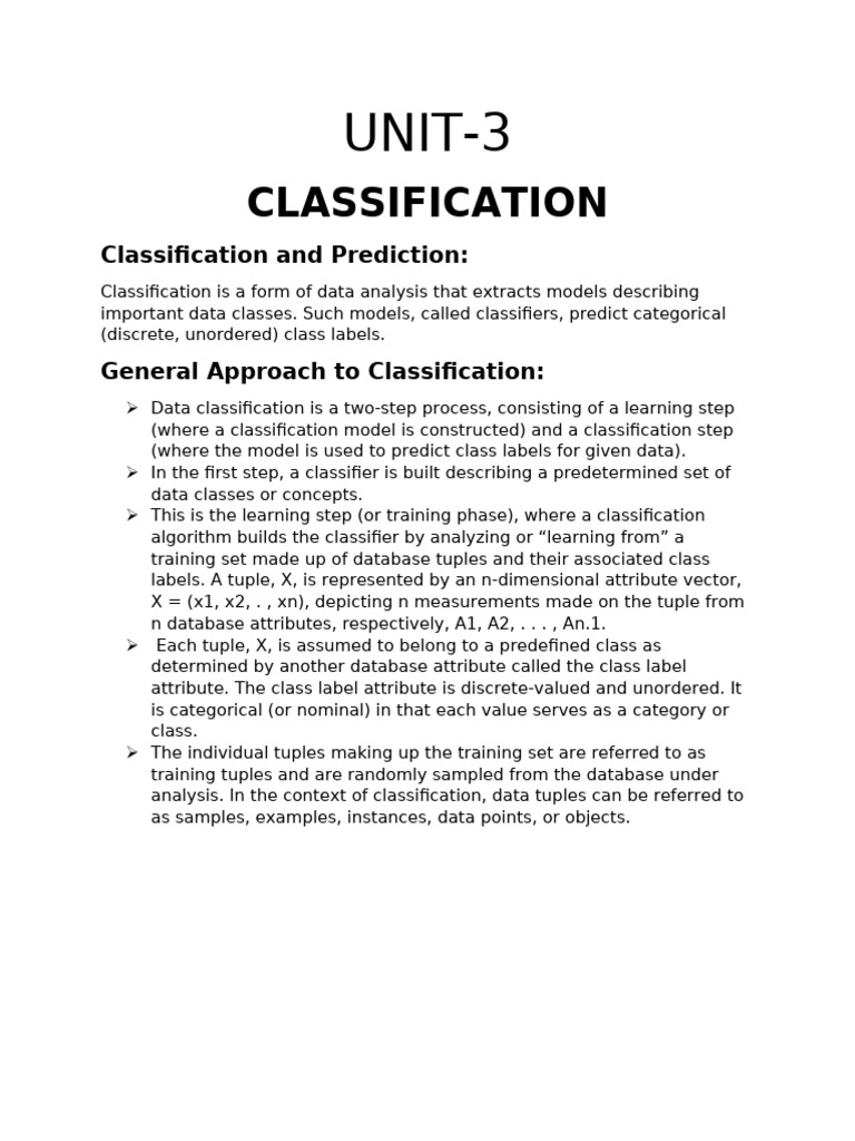 Data Mining Unit-3 | PDF