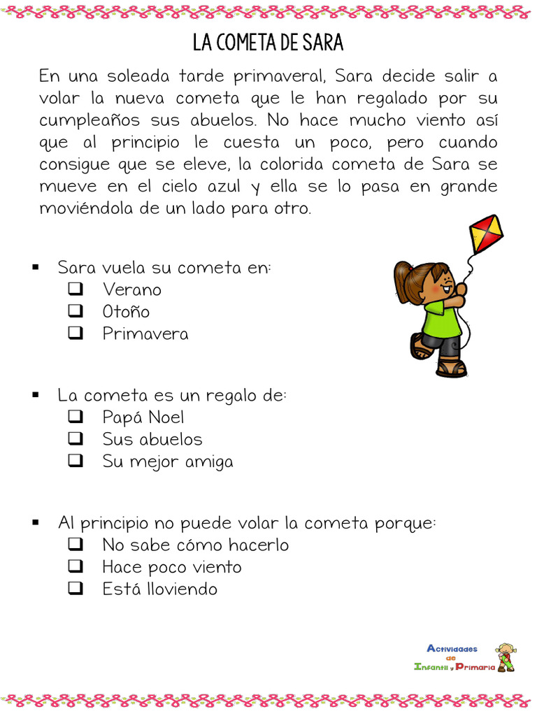 Mini Lecturas de Primavera Con Preguntas | PDF