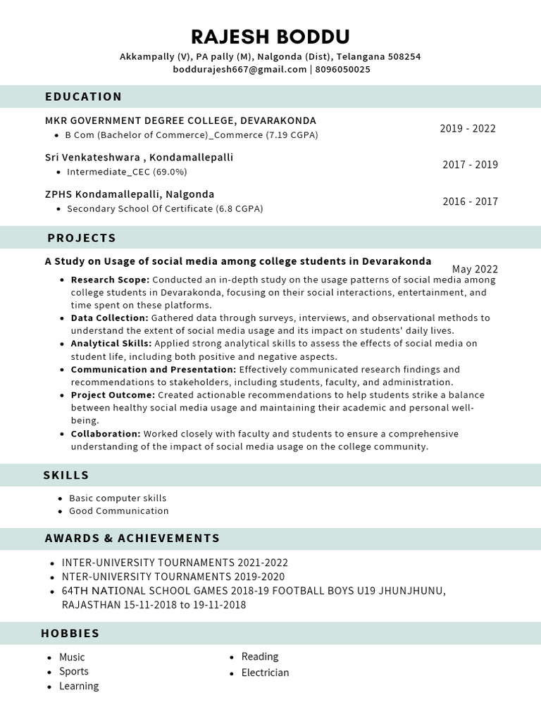 Rajesh Resume Software (1) (1) | PDF