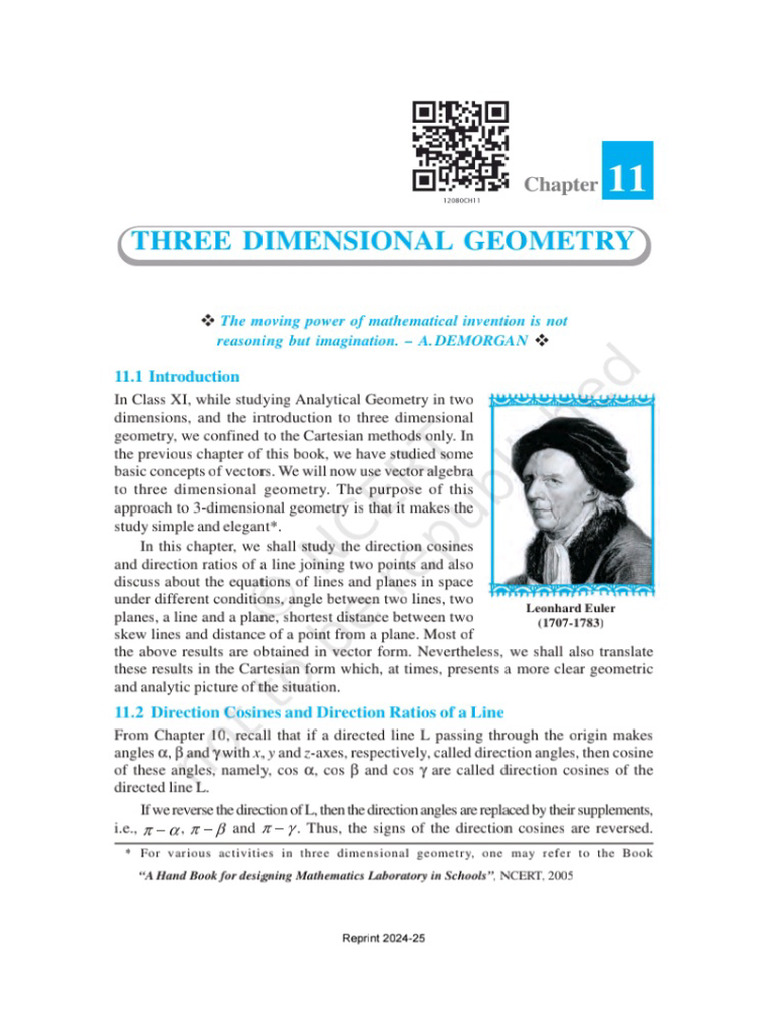 Three Dimensional Geometry | PDF