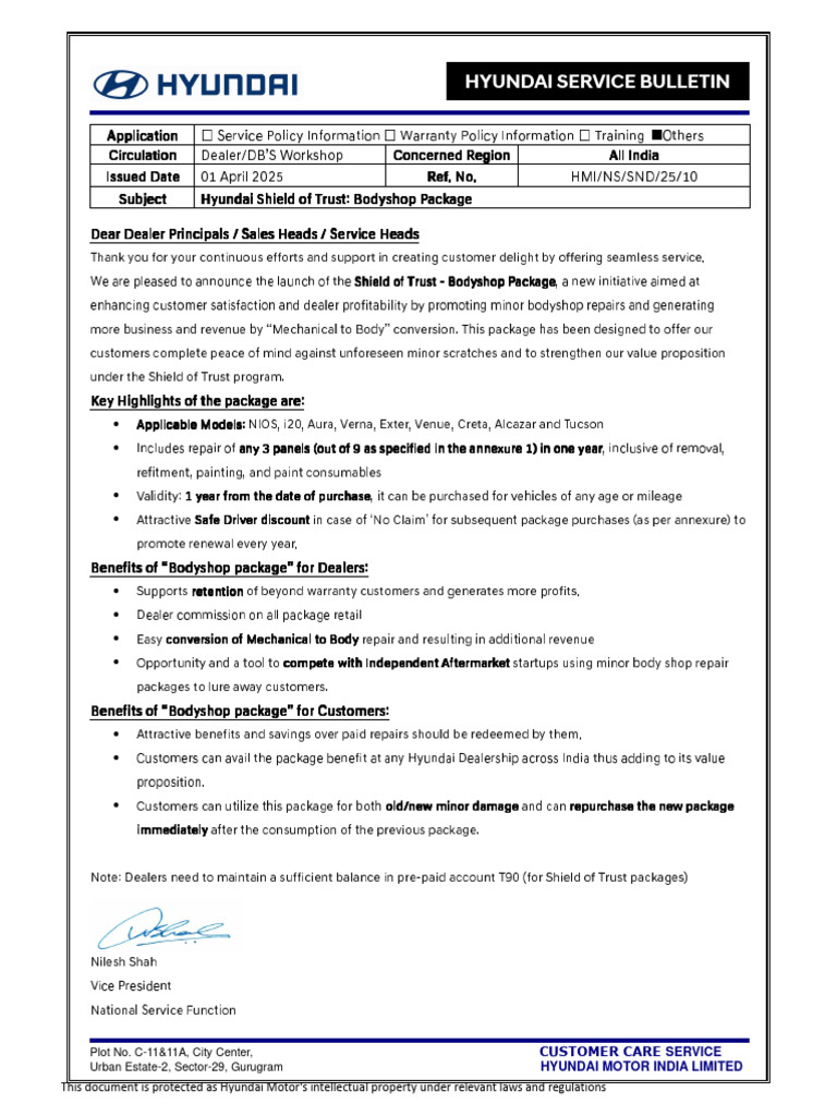 Hyundai Shield of Trust Bodyshop Package | PDF | Motor Vehicle