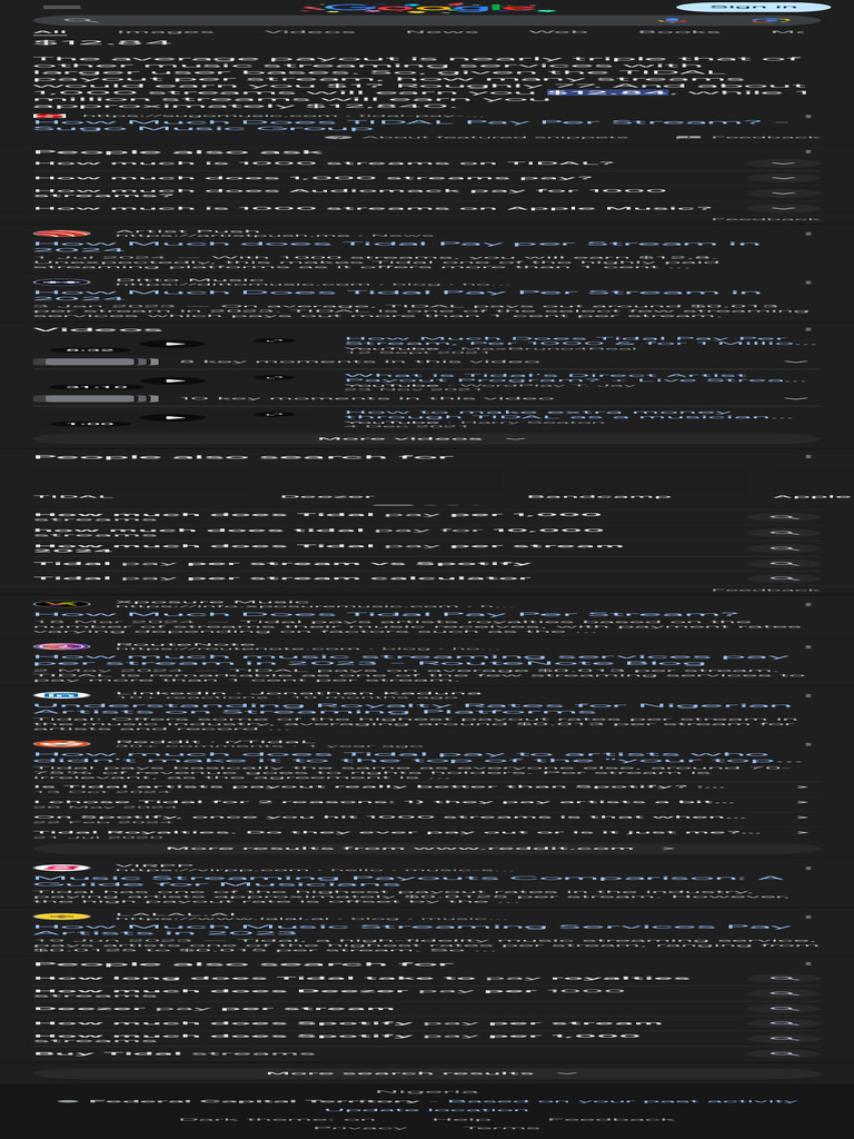 Tidel Pay For 1000 Streams - Google Search | PDF | World Wide Web | Internet & Web