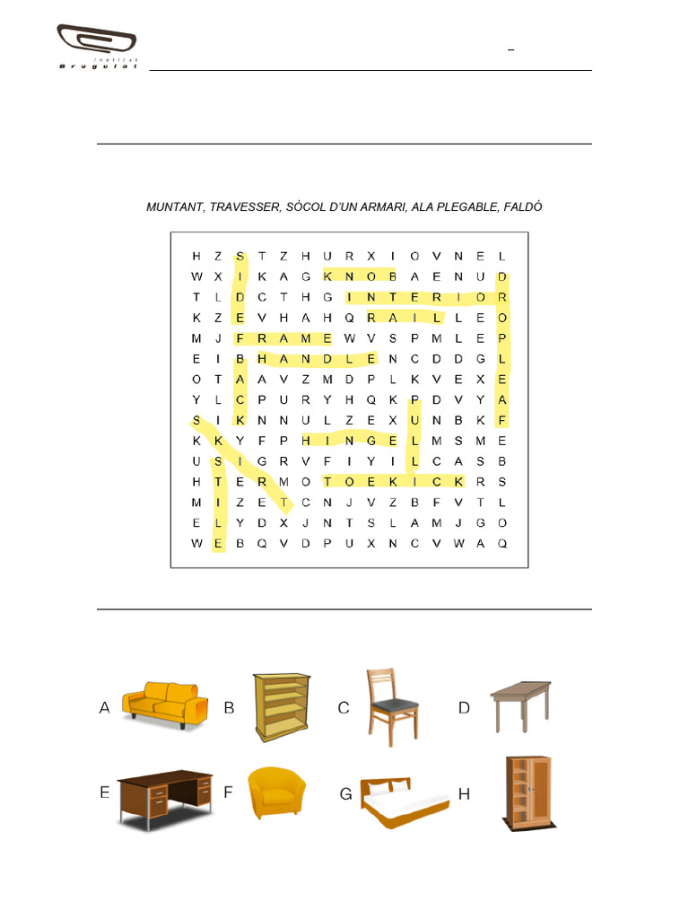 Technical English for Furniture Design | PDF