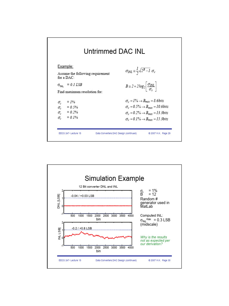 Untrimmed DAC INL: Example | PDF | Digital To Analog Converter ...
