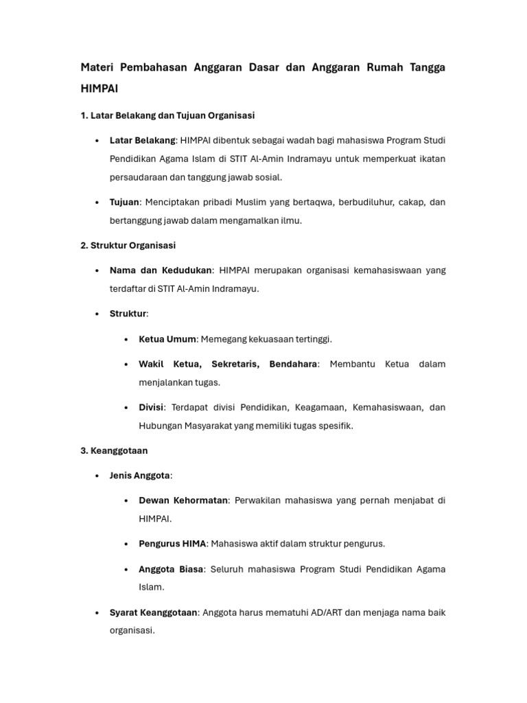 Materi Pembahasan ADART | PDF