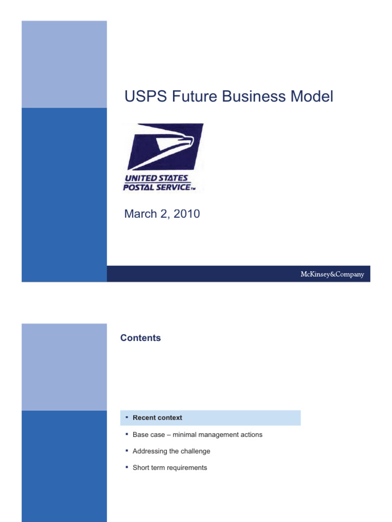 Veritas – Initial Perspectives Mckinsey Usps Future Bus Model2 | PDF