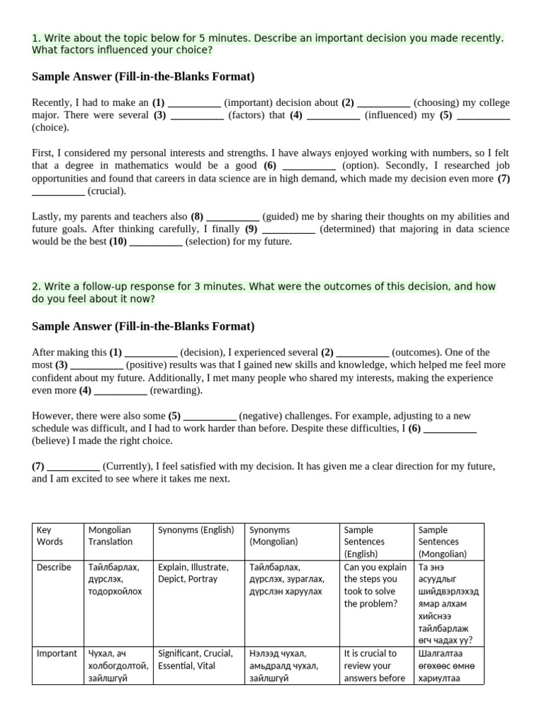 Duolingo Interactive Writing Tasks | PDF | Decision Making | Intuition