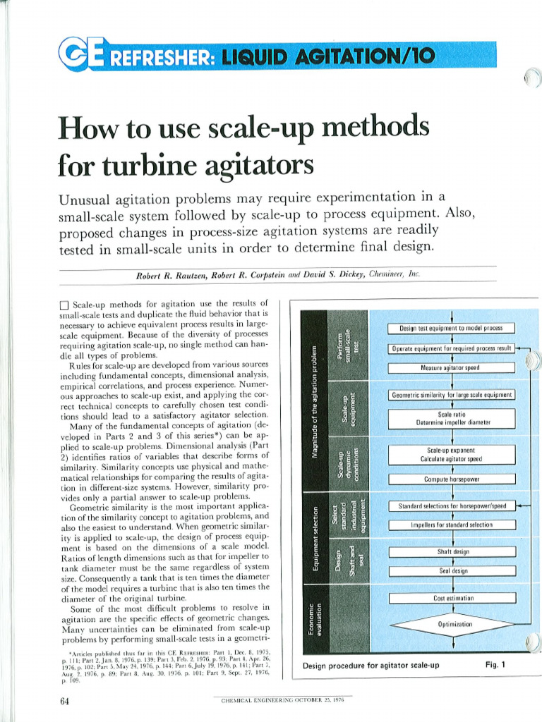 10-12 - How To Use Scale Up Methods For Turbine Agitators | PDF