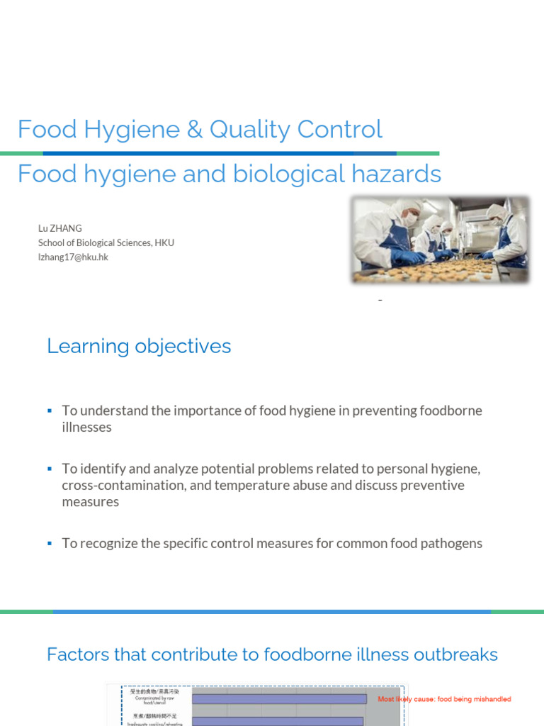 L3 - Food Hygiene and Biological Hazards | PDF | Foodborne Illness ...
