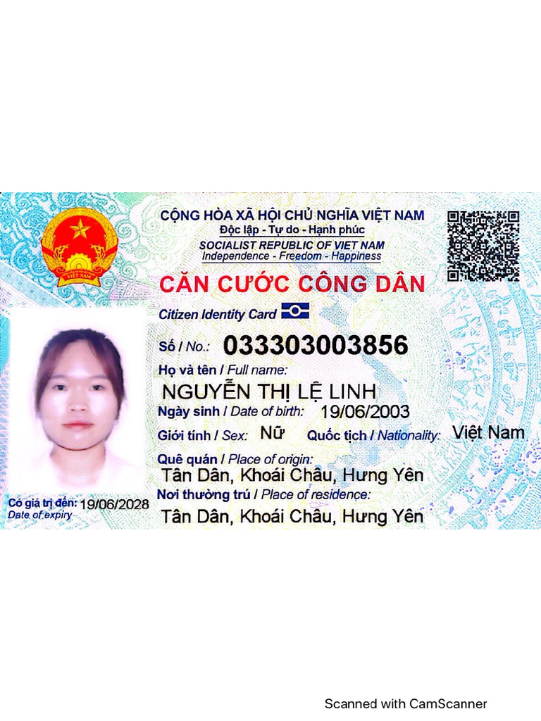 Nguyễn Thị Lệ Linh - CCCD | PDF