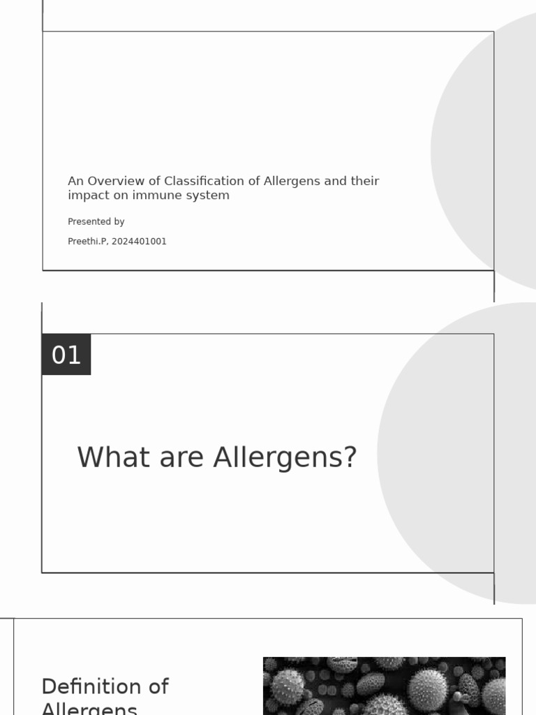 Classification of Allergens and Immunity | PDF | Allergy | Allergen