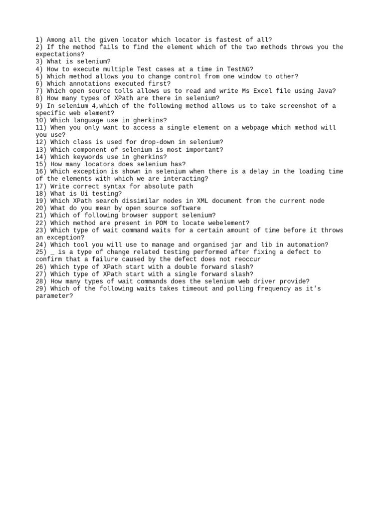 automation questions | PDF