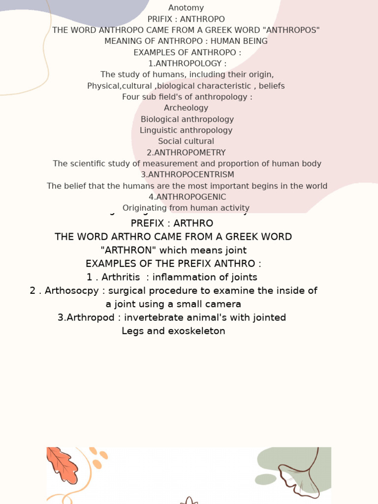 Understanding the Anthropo Prefix | PDF