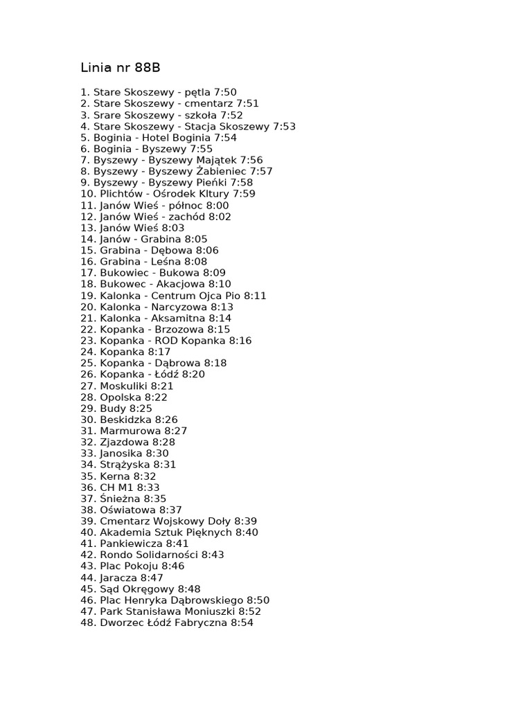 Linia NR 88B | PDF