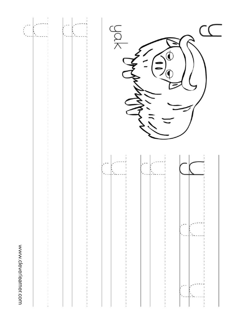 Y4 Small Letter y Free Practice Writing Sheet for Preschool Children | PDF