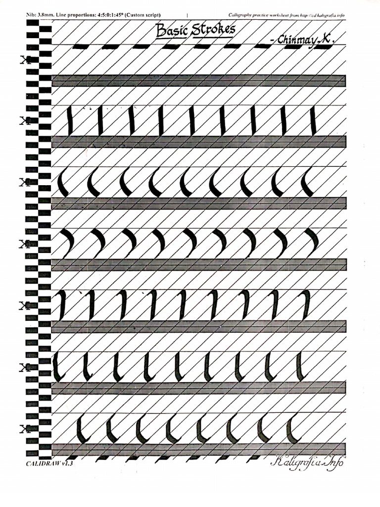 Caligrafia Góritica Basic Strokes | PDF
