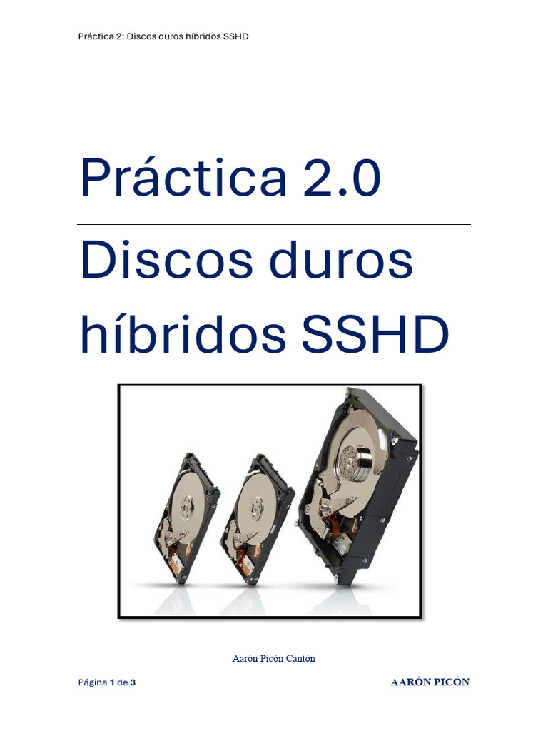 Práctica 2 Discos Duros Híbridos SSHD AARONNN | PDF