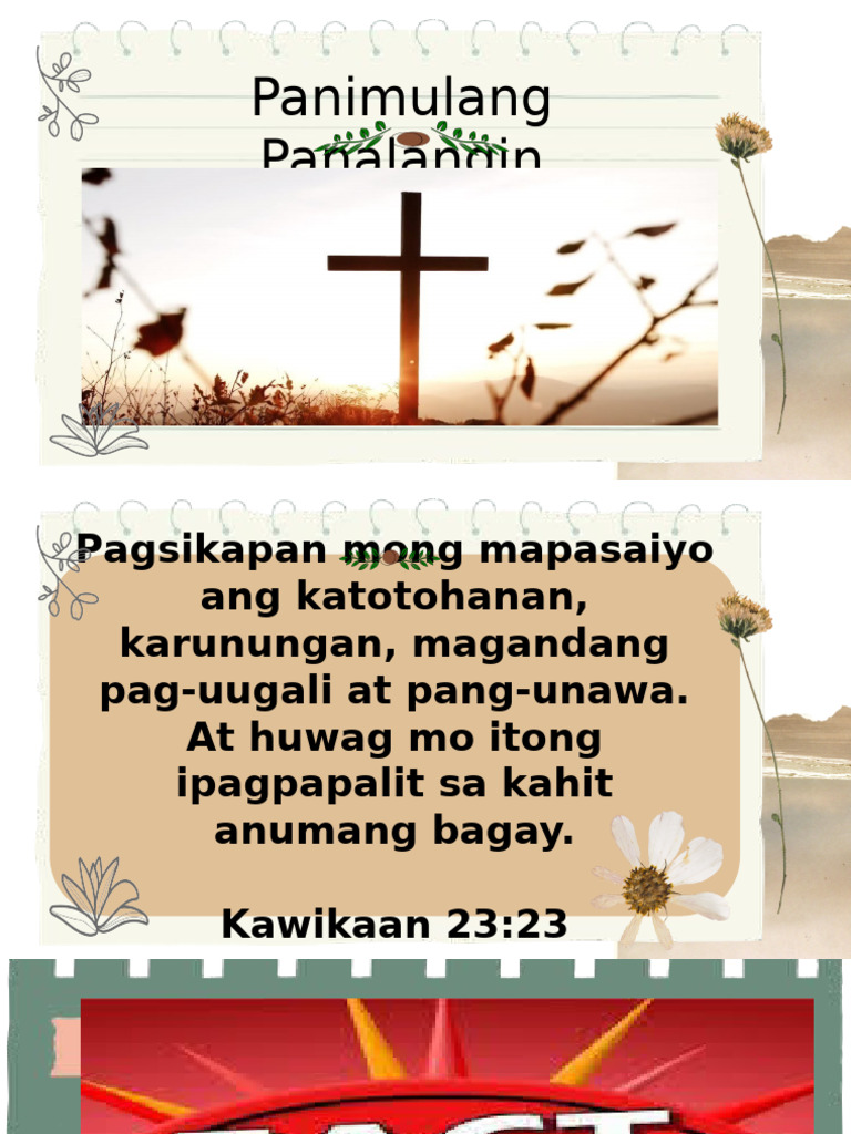 Week 5 Day 1 4 Katotohanan | PDF