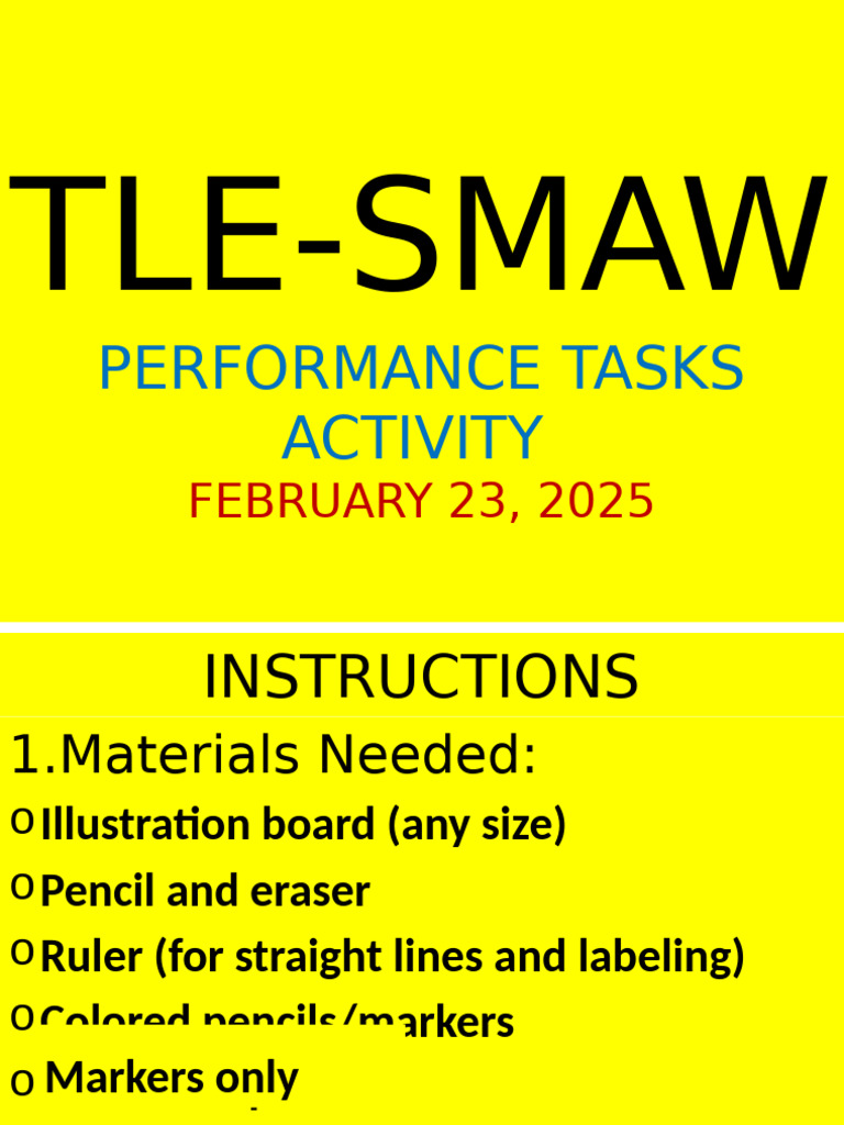 4th Quarter Tle Smaw Grade 8 Performance Tasks Activity 2 | PDF | Welding | Construction