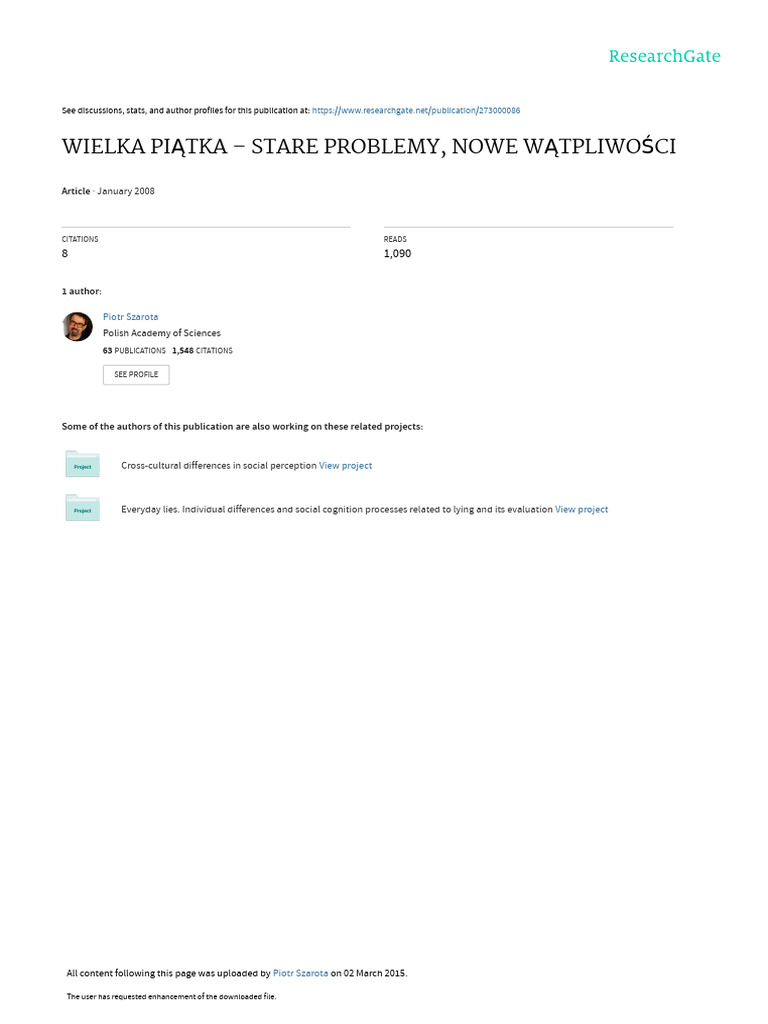 RPsych 2008nr1 127-138 Szarota | PDF