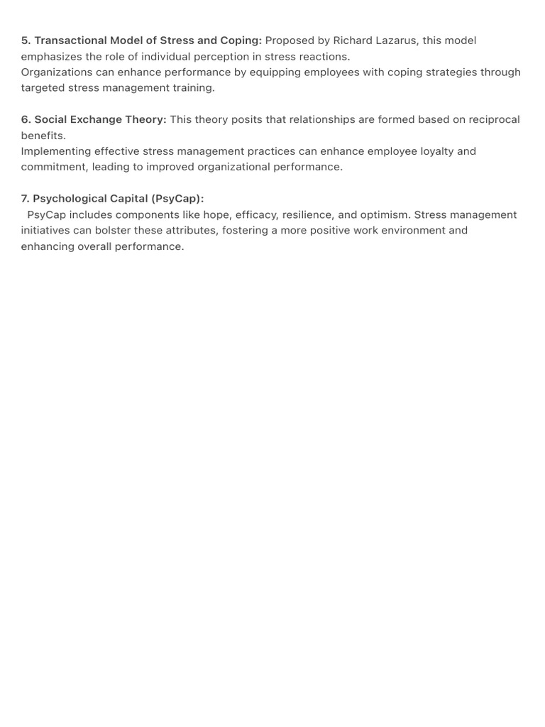 5. Transactional Model of Stress and Coping Proposed by Richard Lazarus ...