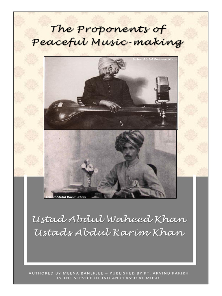 6.Ustad Waheed Khan and Abdul Karim Khan | PDF | Musicology
