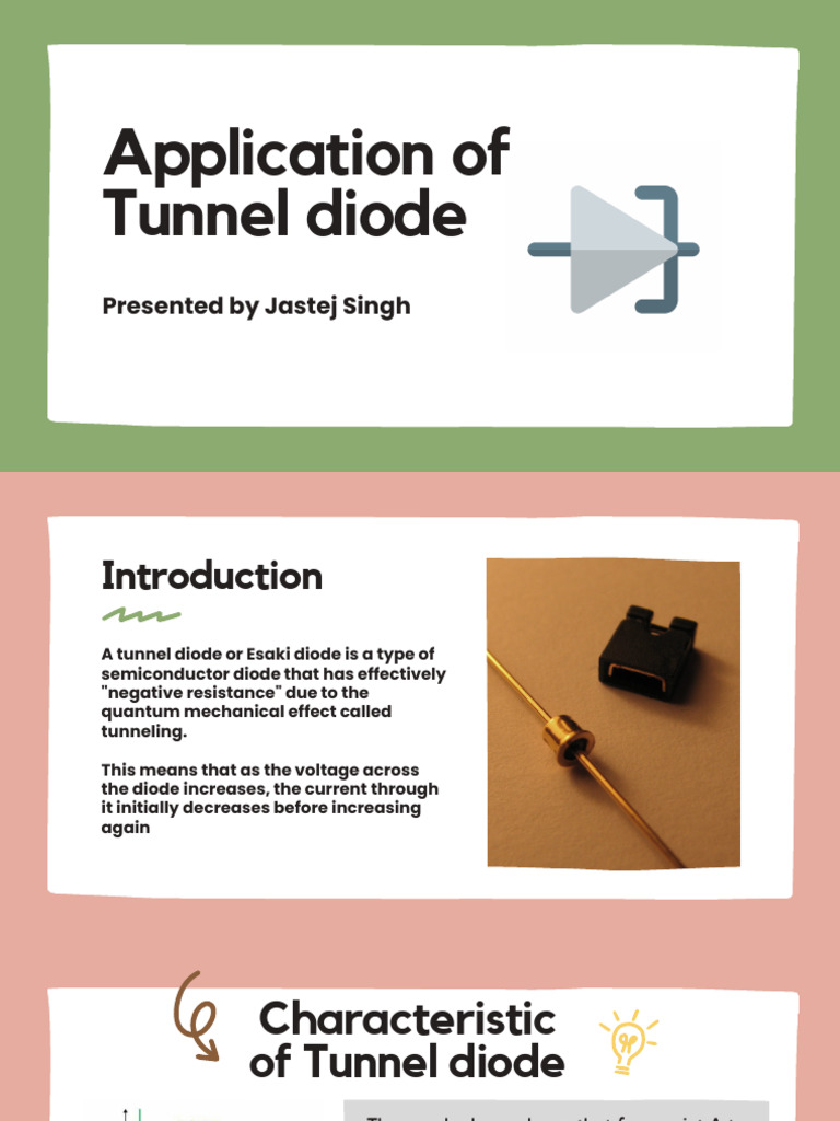 Application of Tunnel Diode | PDF | Diode | Electronic Oscillator