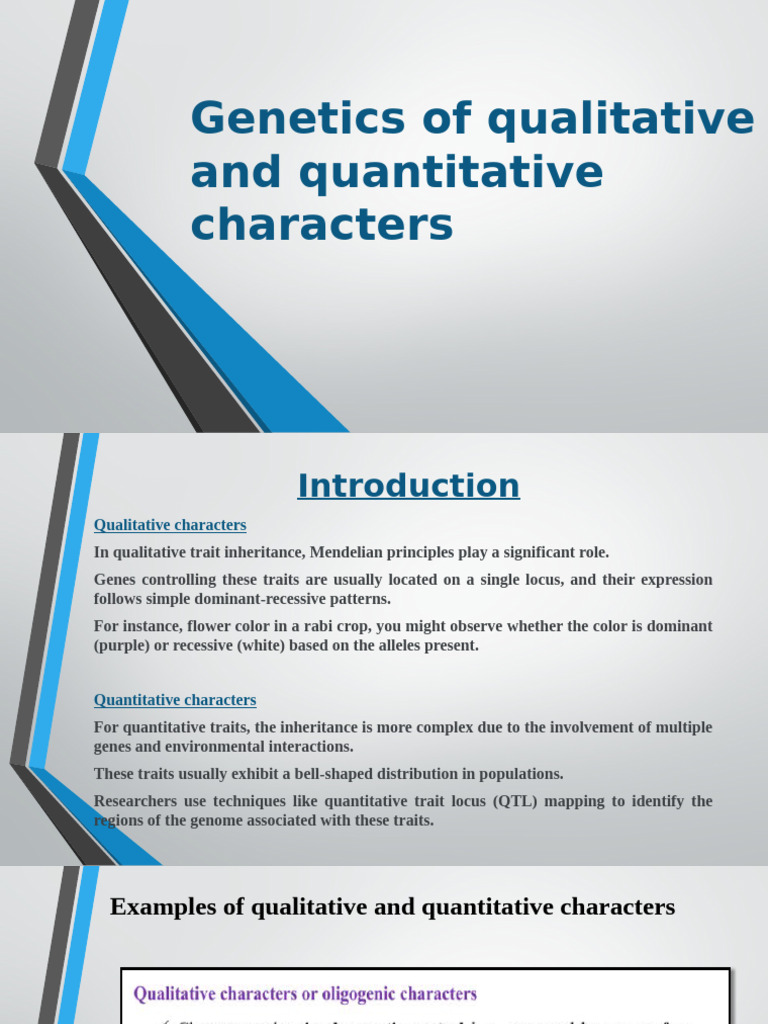 Qualitative and Quantitative | PDF | Dominance (Genetics ...