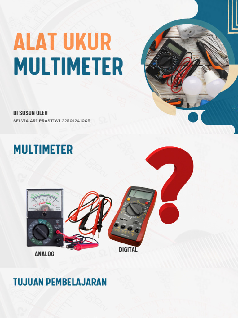 Panduan Lengkap Multimeter: Fungsi & Jenis | PDF