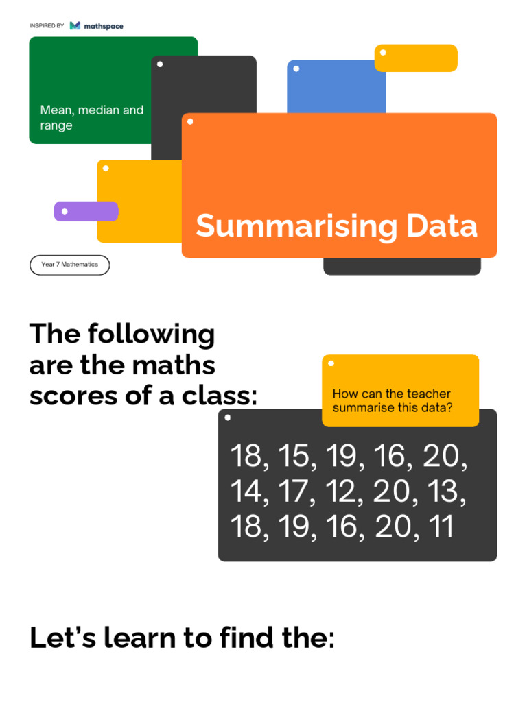 Summarising Data Mean, Median and Range Education Presentation in White Red - 20250331 - 220737 ...