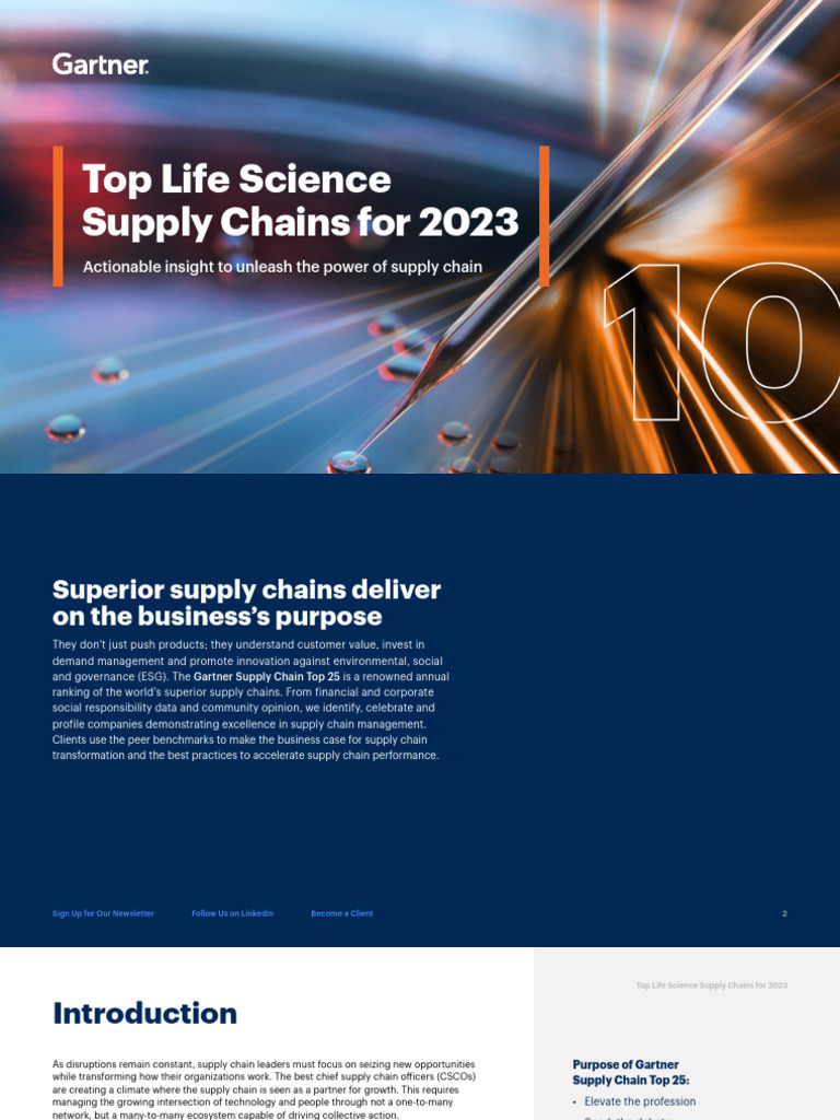Gartner Supply Chain Top 25 Life Science 2023 | PDF | Supply Chain | Supply Chain Management