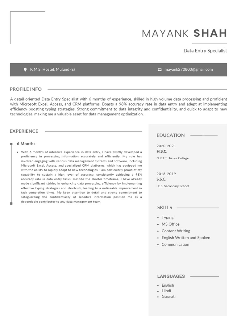 Mayank CV | PDF | Computing | Information Technology