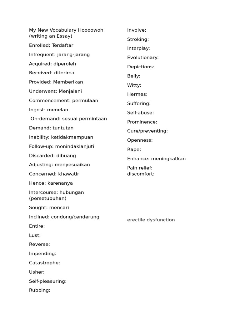 My New Vocabulary Hoooowoh | PDF