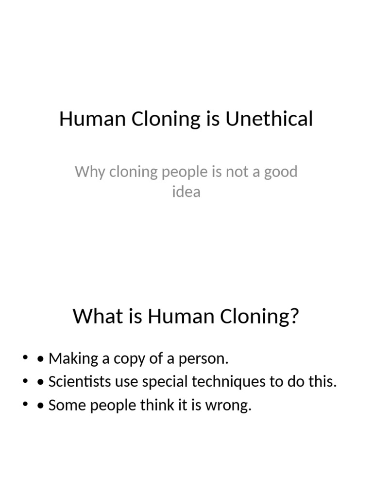 Human Cloning Simple | PDF