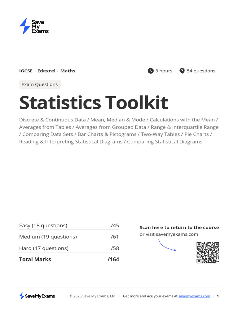 Statistics Prep For Y10 T2 | PDF | Mean