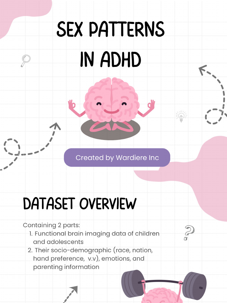 Colorfull Illustration ADHD Difference Between Gender Presentation | PDF