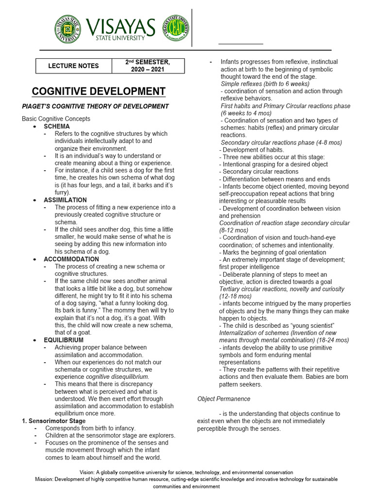 Cognitive Development Theories | PDF | Schema (Psychology) | Cognitive Development