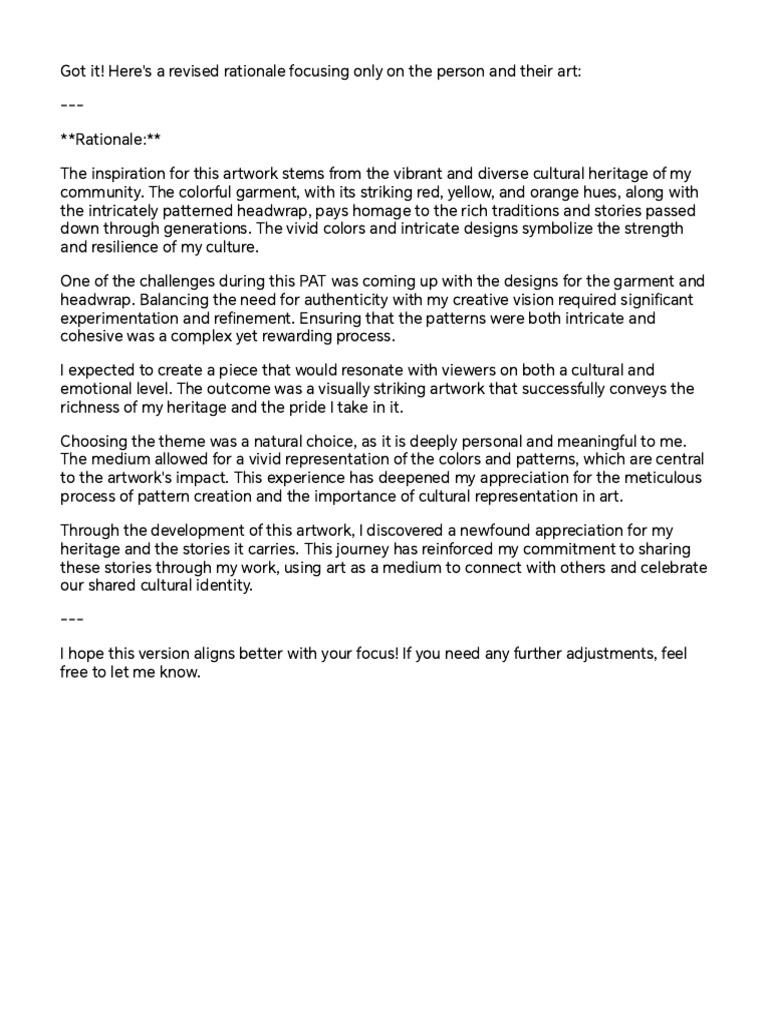 Rationale example | PDF